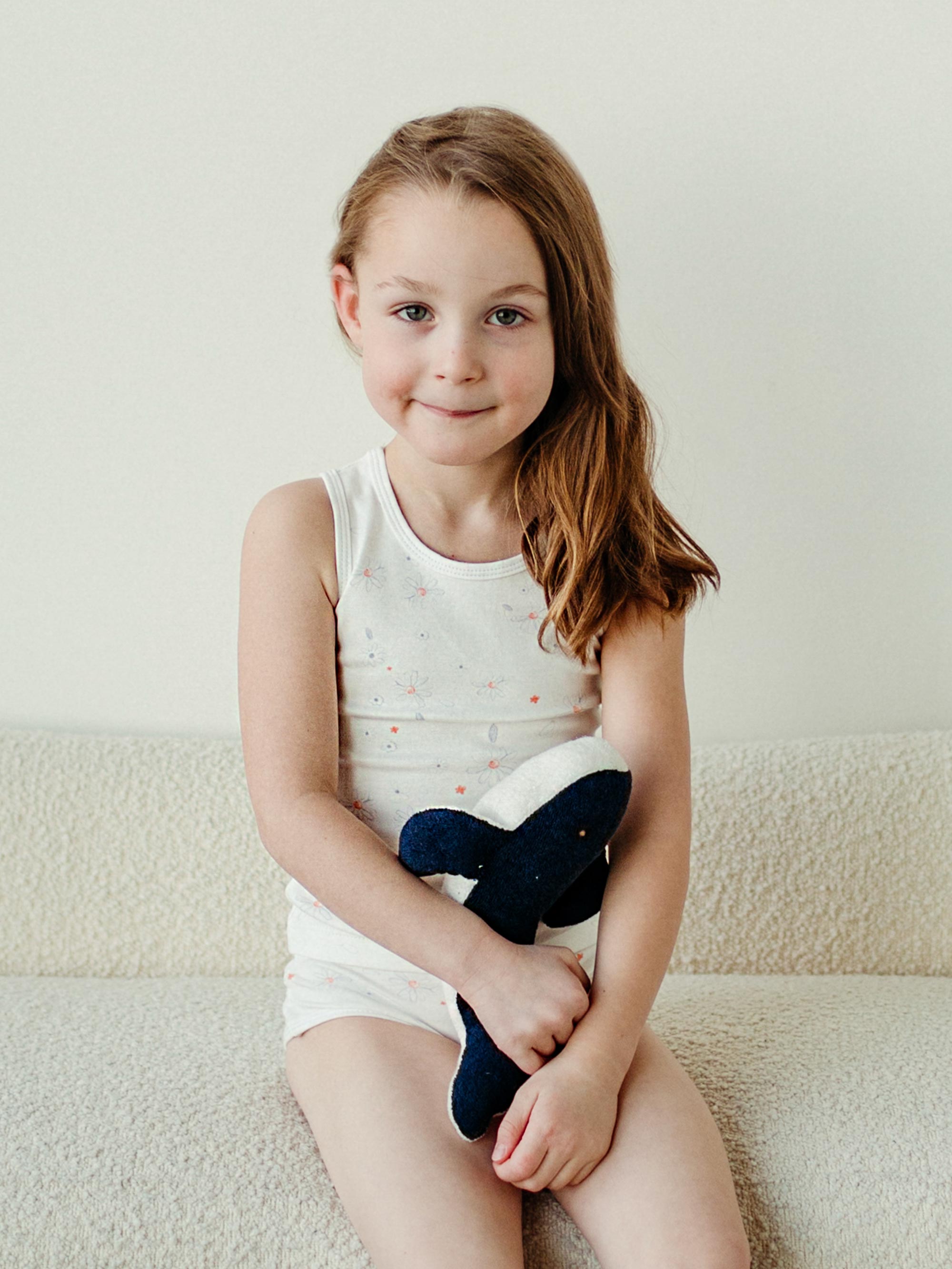 Girls Undershirt Tank Top Shadow Floral Under The Nile