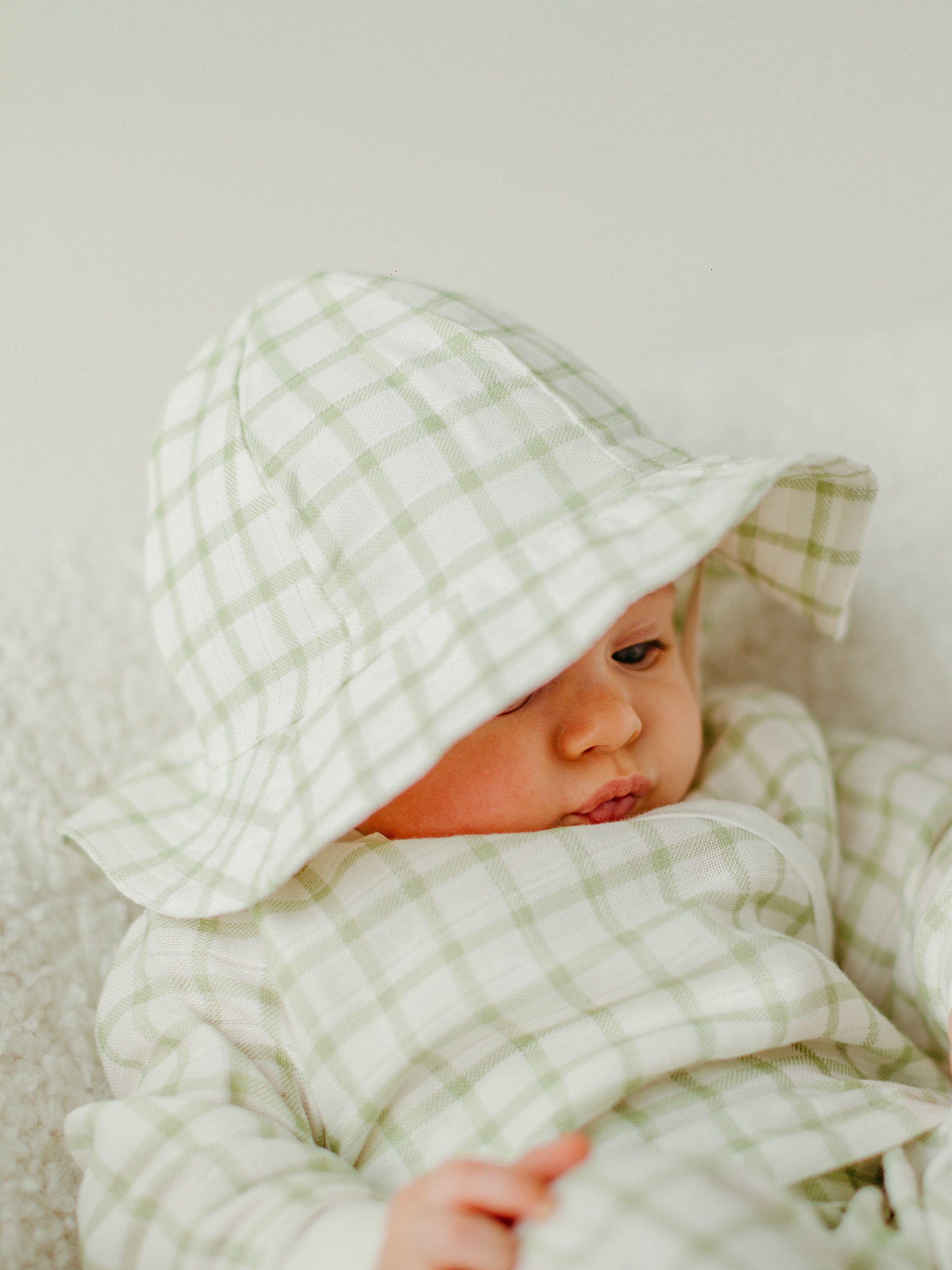 Organic Cotton Muslin Sun Hat - White | Under the Nile