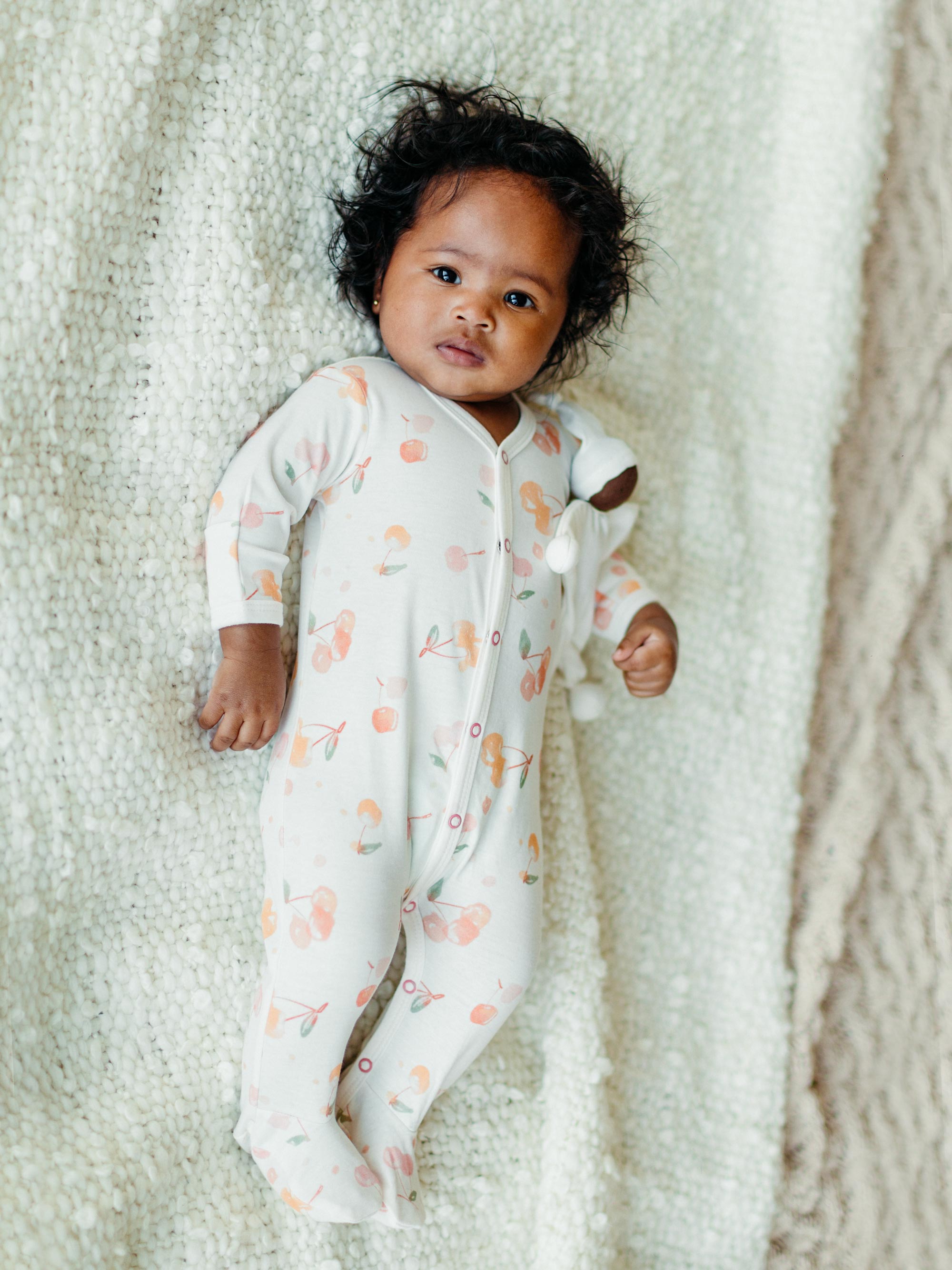 Organic Baby Snap Front Footie Onesie - Hearts – Under the Nile