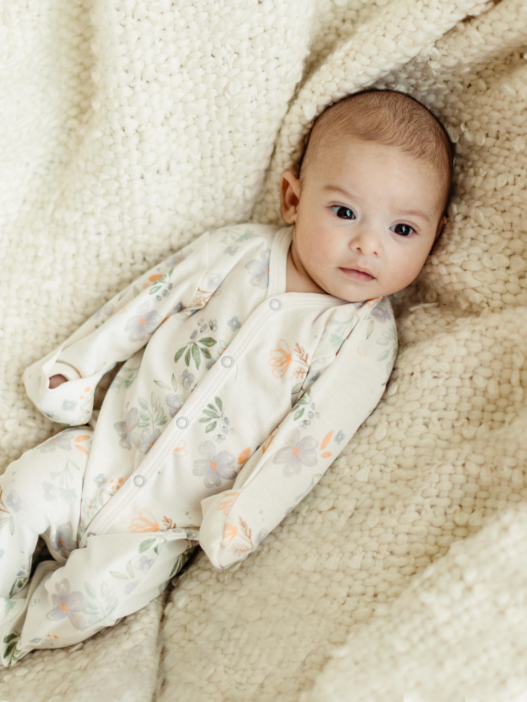 Organic Baby Snap Front Footie Onesie - Hearts – Under the Nile