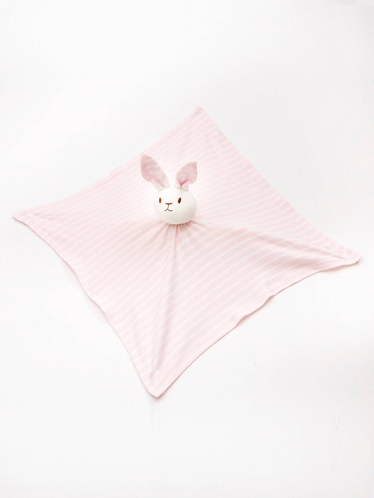 Organic Bunny Lovey Blanket - Pink Stripe | Pink Rabbit Blanket – Under ...